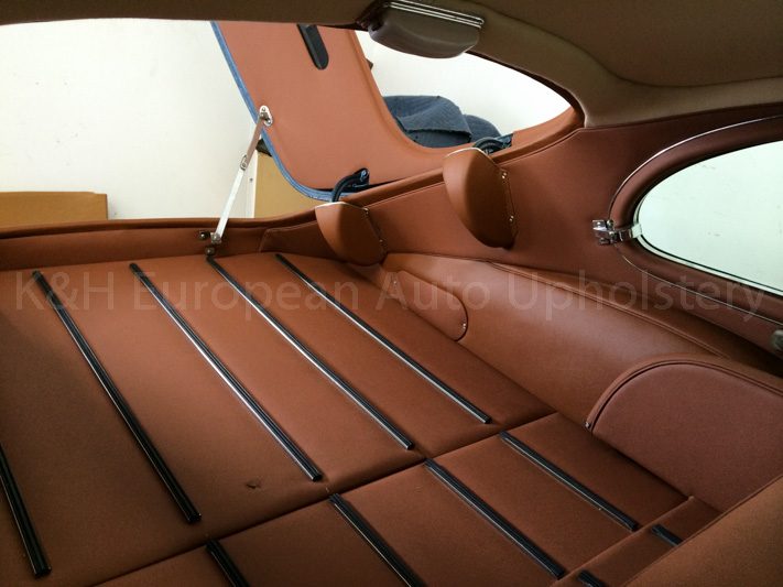 Gallery: Jaguar E-Type SIII 2+2 Tan Interior – K&H European Auto Upholstery